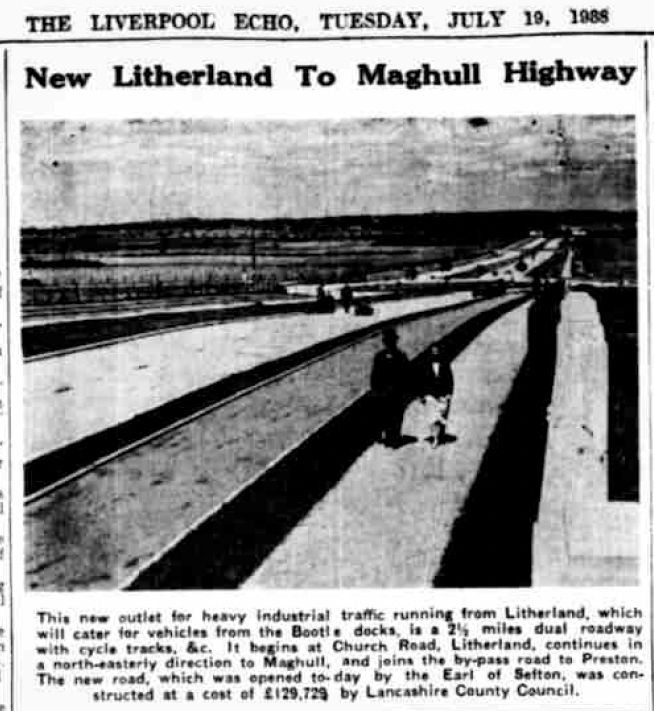 Dunnings Bridge Road, A59, Maghull | British Cycle Tracks